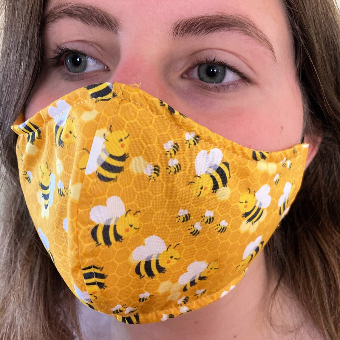 Bee face mask Bee Kind Bumble Bee Fun face mask unique | Etsy