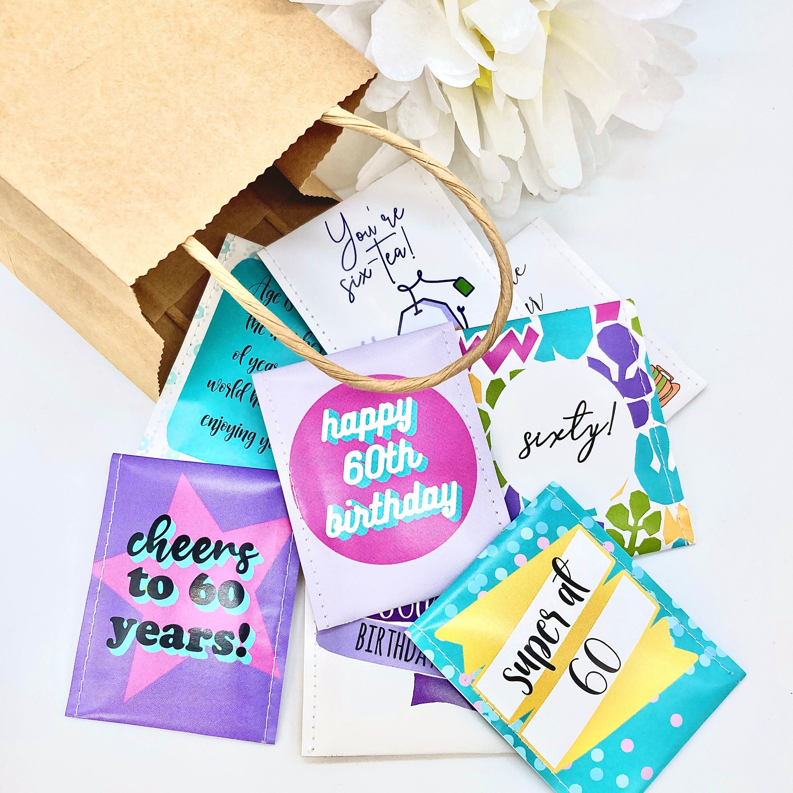 60th Birthday Present: 60th Birthday Tea Gift Set - Gift for 60th ...