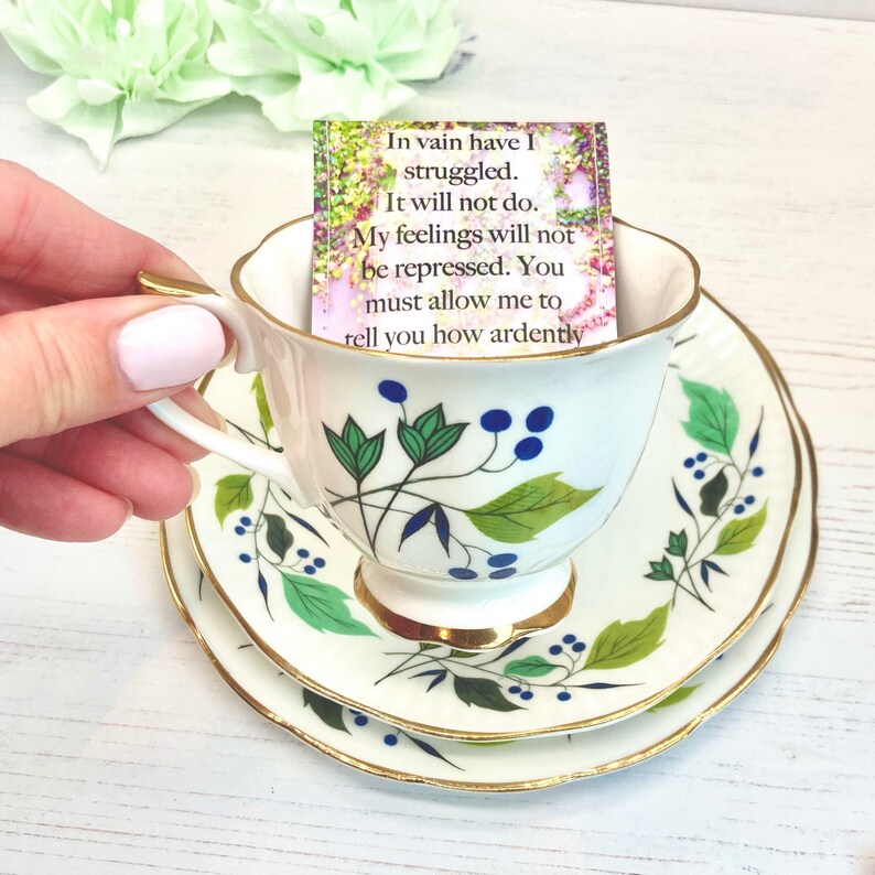 Jane Austen Gift: Jane Austen Tea and Teacup Gift Set Pride - Etsy