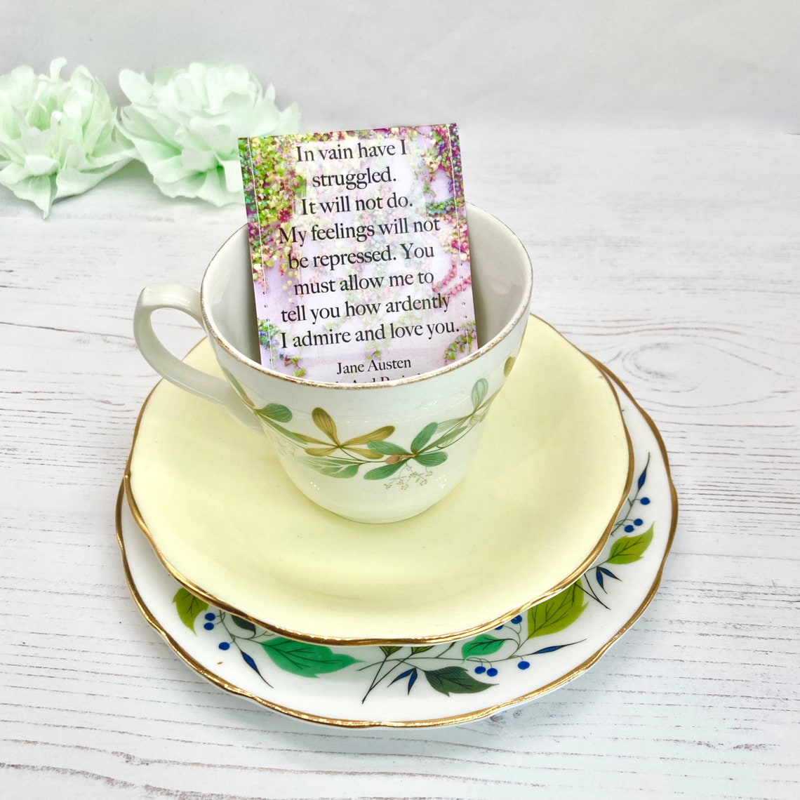 Jane Austen Gift: Jane Austen Tea and Teacup Gift Set Pride - Etsy