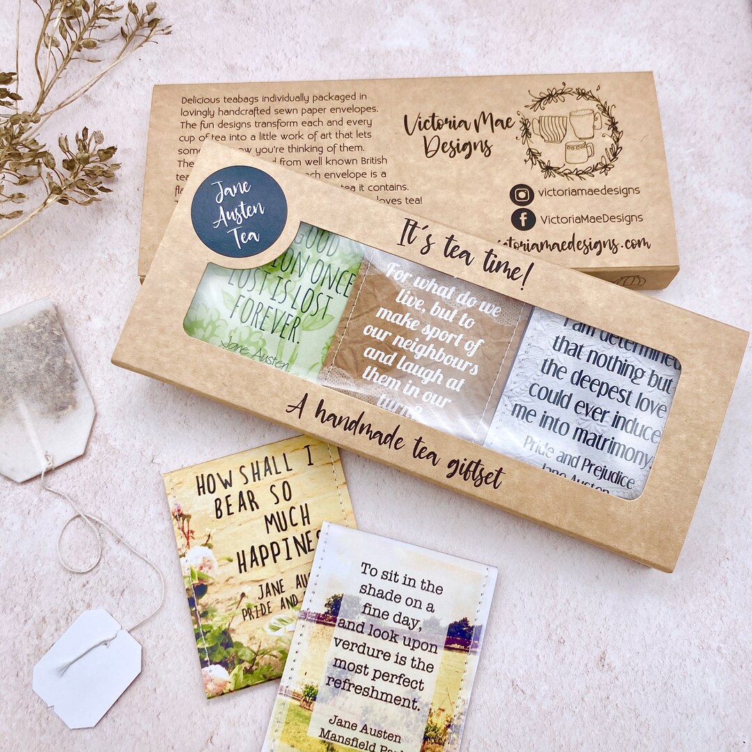 Jane Austen Gifts: Jane Austen Tea Gift Set Pride and - Etsy UK