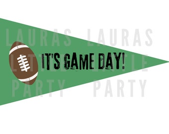 Game Day Printable Flag Sports Printable Pennant Flag Printable Game ...