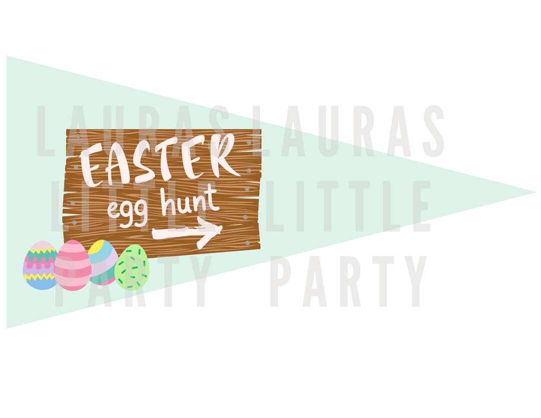 Printable Flag - Egg Hunt - Etsy