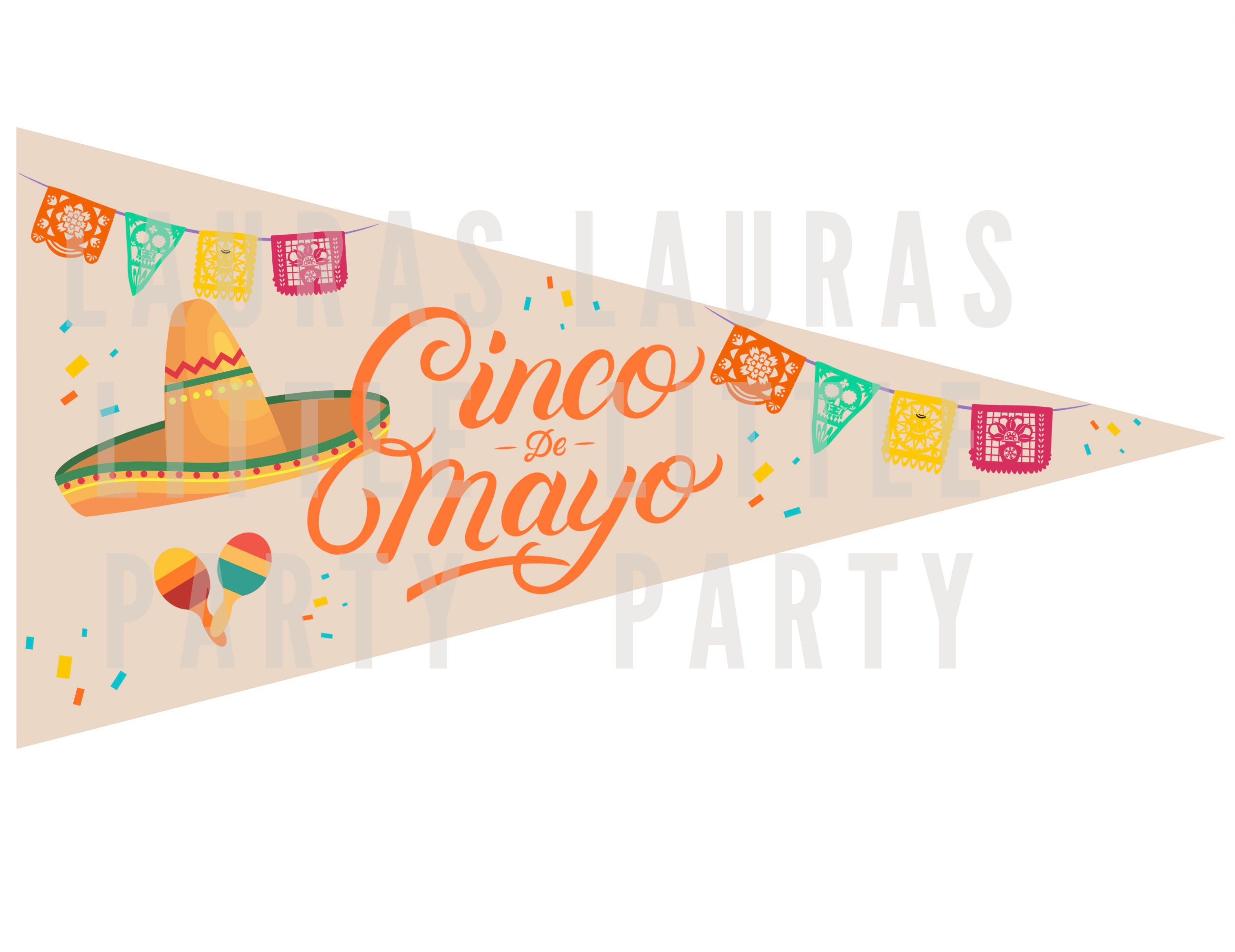 Printable Flag Cinco De Mayo Party | Etsy