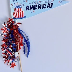 ASSEMBLED 4th of July Patriotic Flag Pennant - Etsy