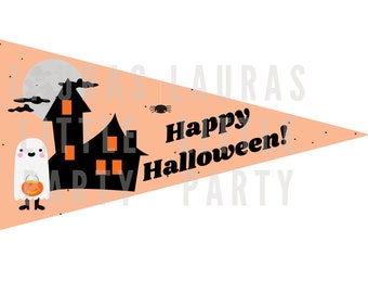 Happy Halloween Printable Pennant Flag Halloween You've Been Booed ...