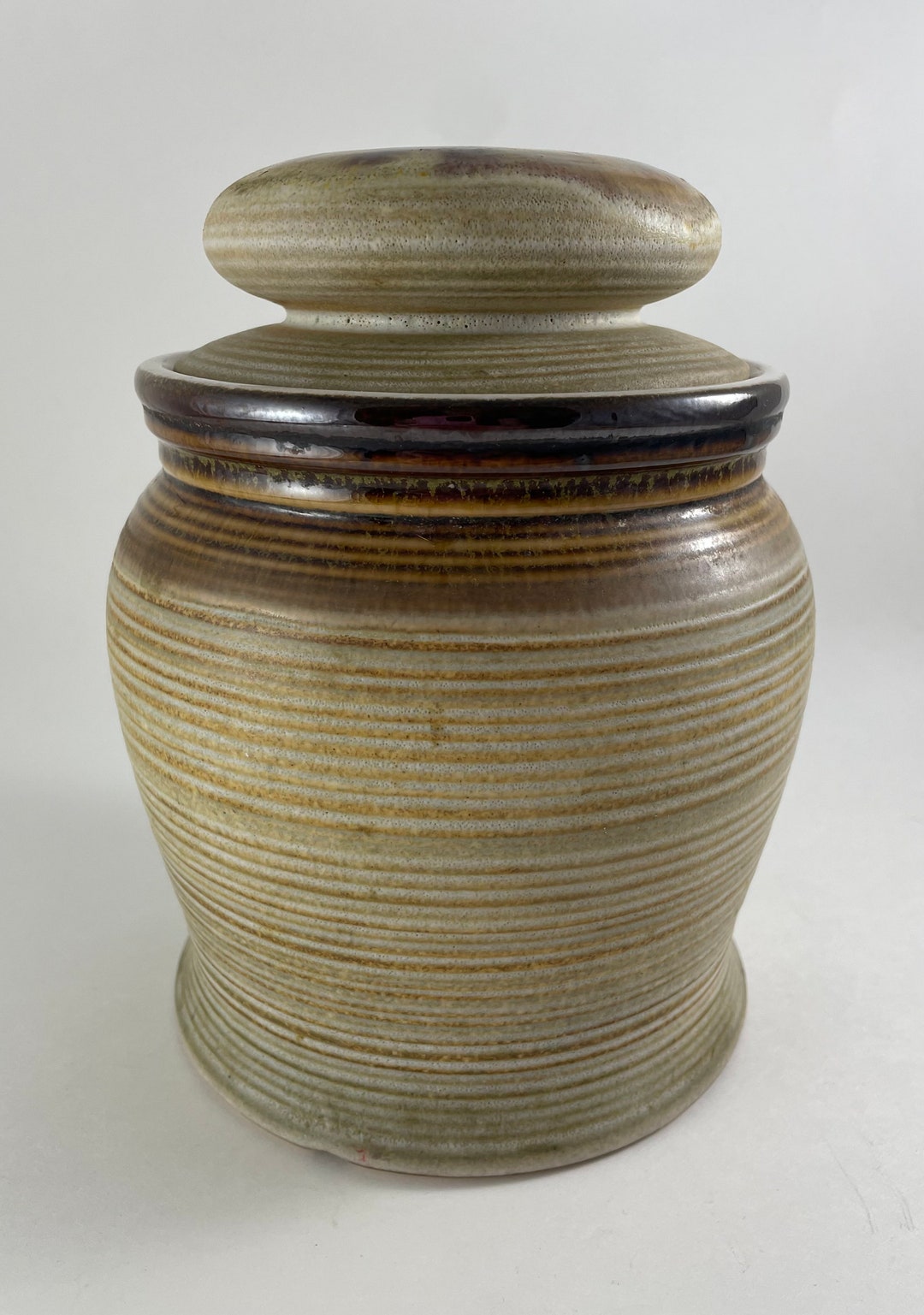 Beauce Studio Art Pottery Genin Trudeau Vintage Canister Cookie Jar 8.5 ...