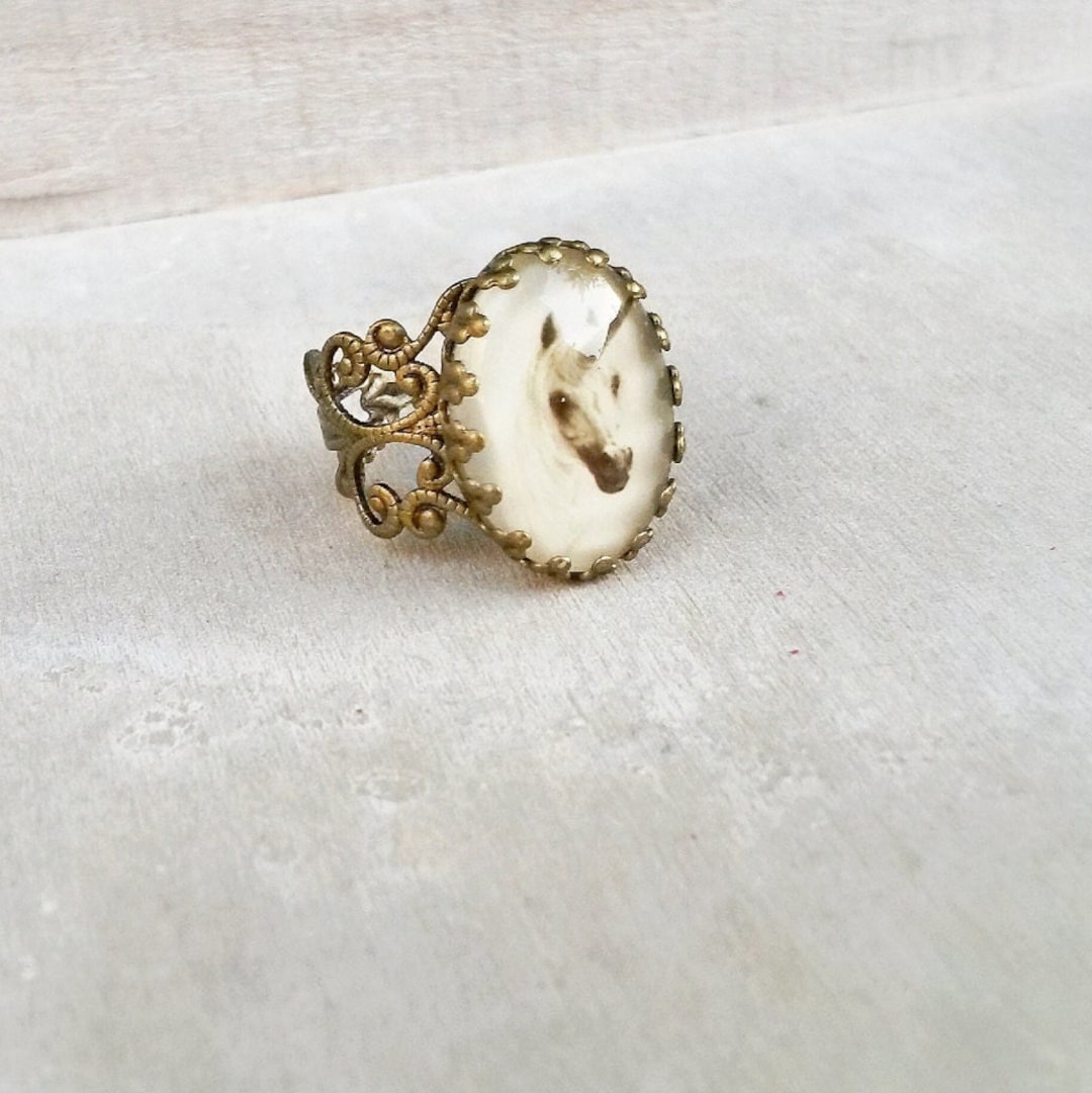 Oval Filigree Unicorn Ring, Girls Ring,unicorn Jewelry - Etsy
