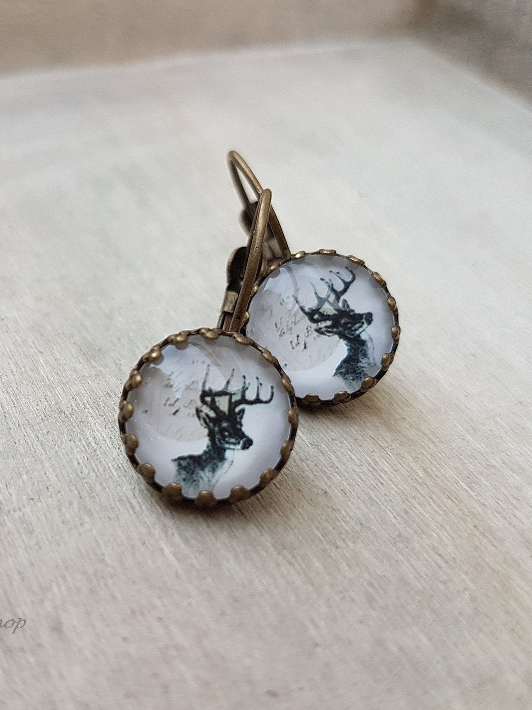 Deer Stag Earrings,woodland Animal Earrings,hunter Gift,deer Stag ...