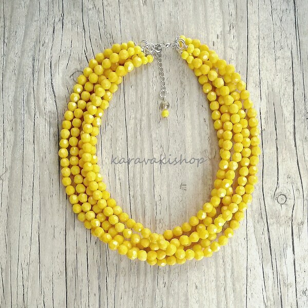 Yellow Necklace - Etsy