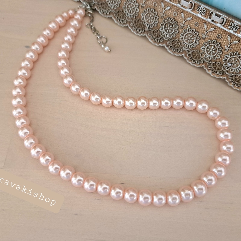 Pink Necklace - Etsy