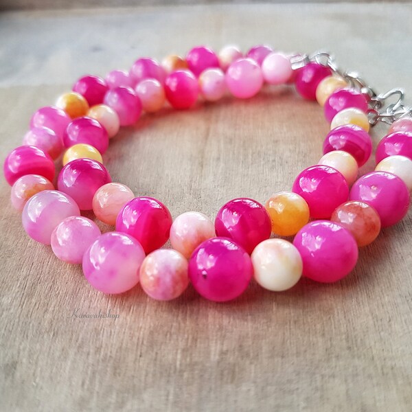 Fuchsia Necklace - Etsy