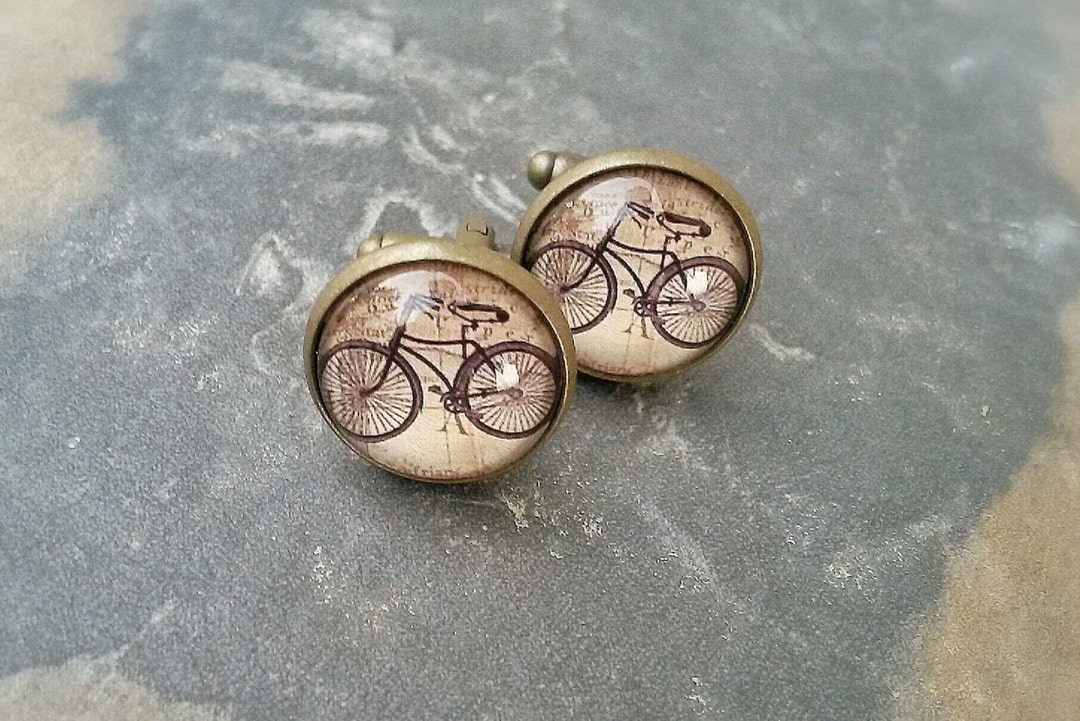 Bicycle Cufflinks Old Style Bike Gift for Men - Etsy