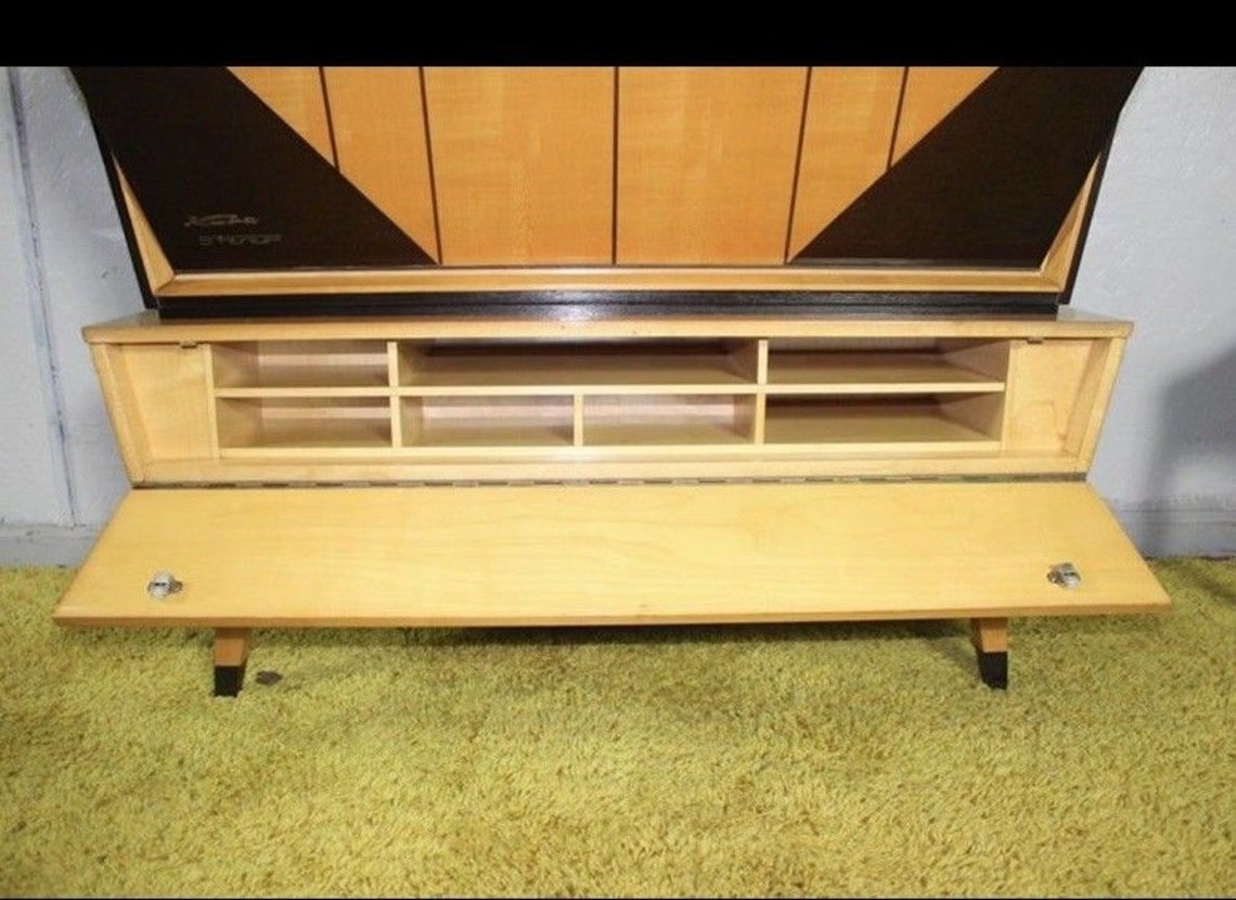Mid Century Modern German Wood Console High End Hi-fi Kuba Tango Radio ...