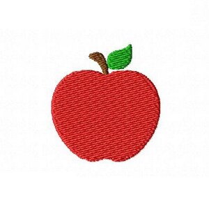 Apple Machine Embroidery Design Back to School Pattern Red Apple Design ...