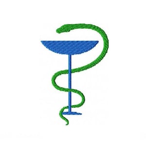 Snake and Cup Pharmacy Embroidery Design Medical Symbol Design - Etsy