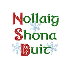 Merry Christmas Machine Embroidery Design Nollaig Shona Duit - Etsy UK