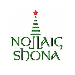Merry Christmas Machine Embroidery Design Nollaig Shona Duit Pattern ...