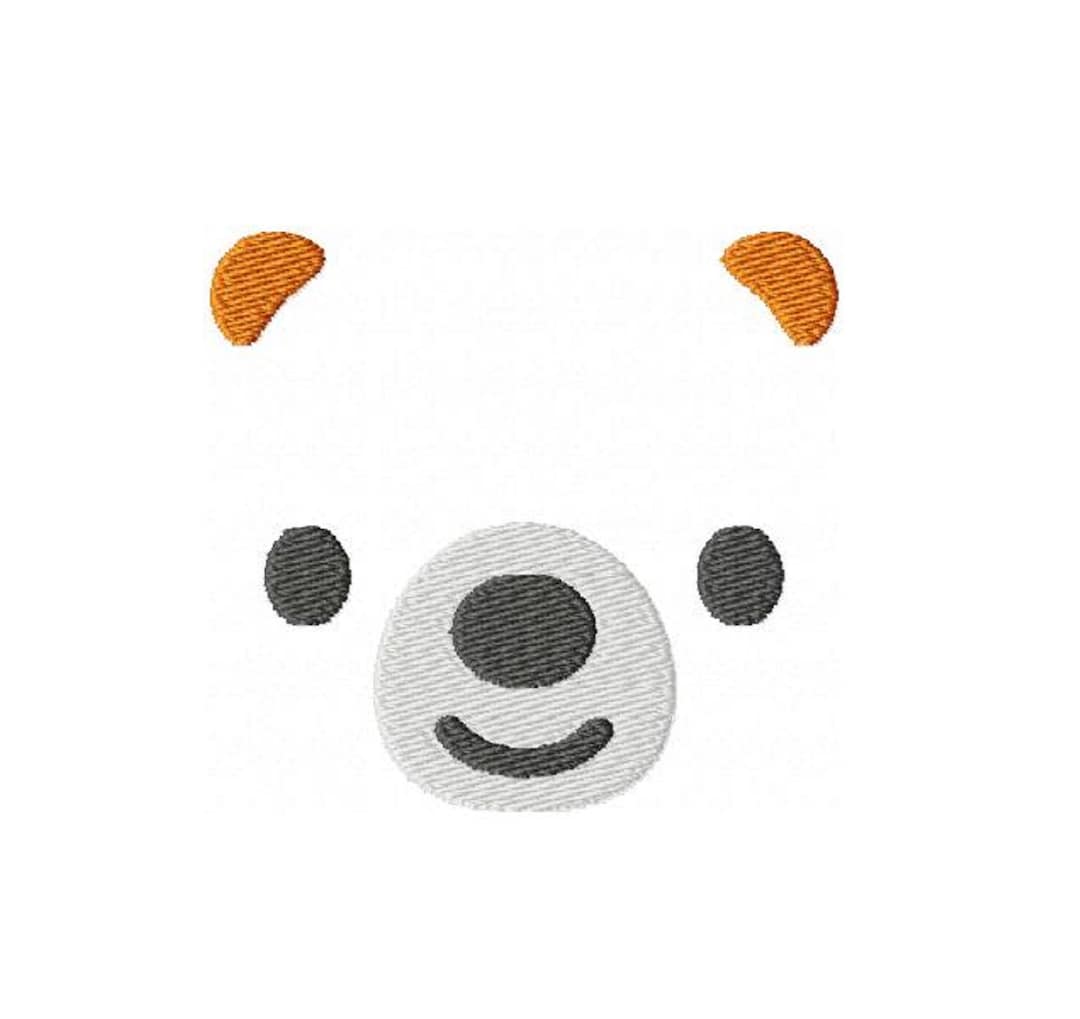 Bear Face Machine Embroidery Design Cute Teddy Bear Face Pattern for ...