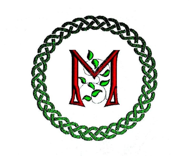Celtic Monogram Frame Machine Embroidery Design Celtic Knot | Etsy