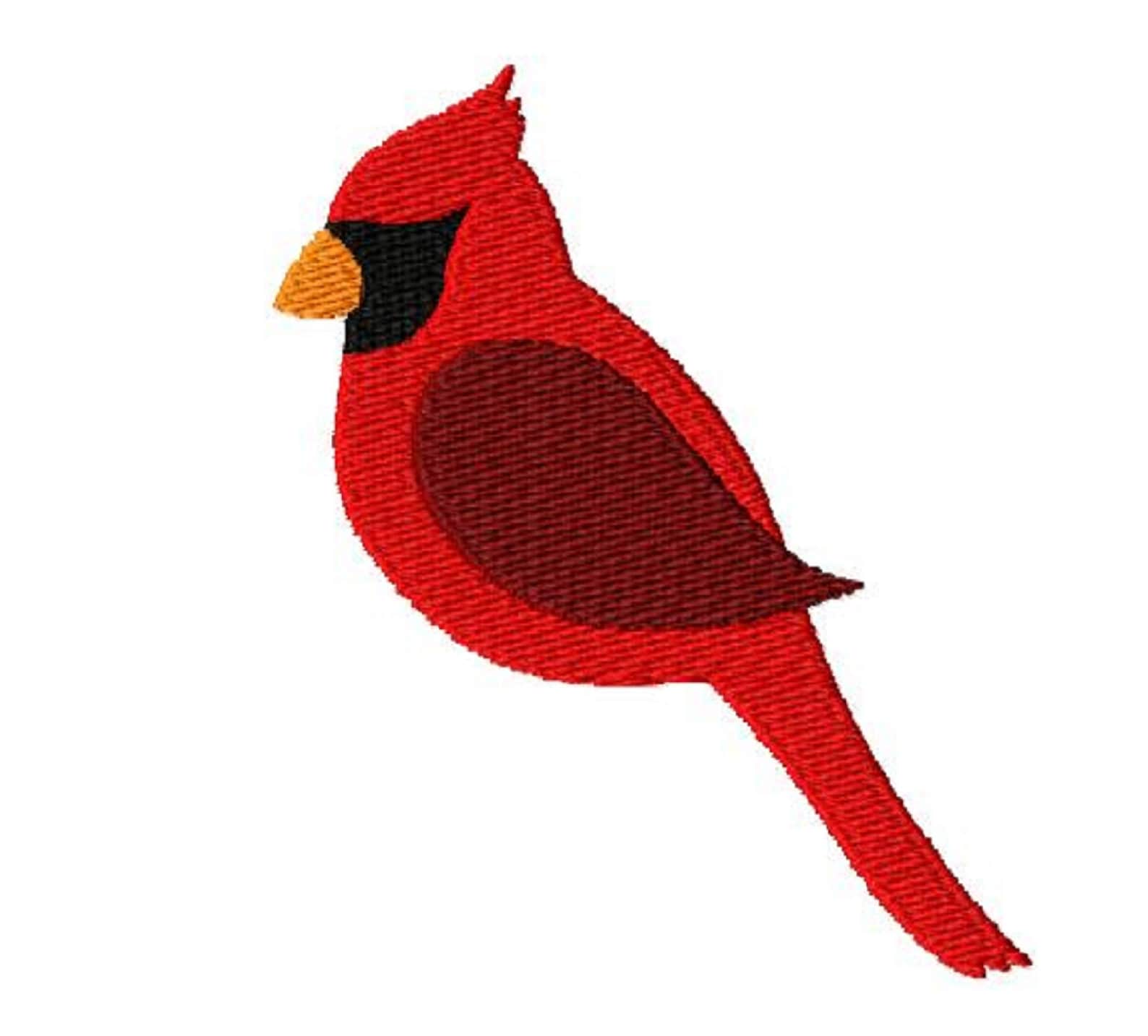 Cardinal Red Bird Machine Embroidery Design Mini Bird Cardinal ...