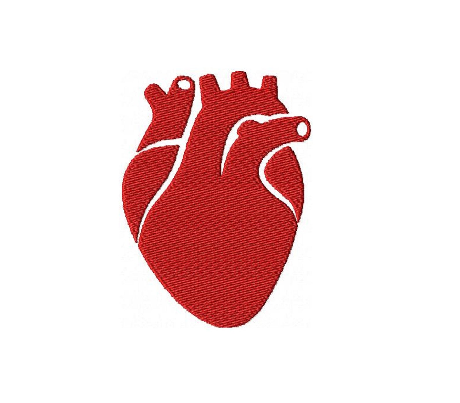 Human Heart Machine Embroidery Design Heart Pattern Realistic Human ...