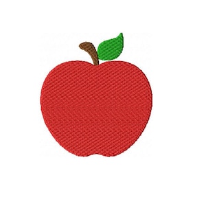 Apple Machine Embroidery Design Back to School Pattern Red Apple Design ...