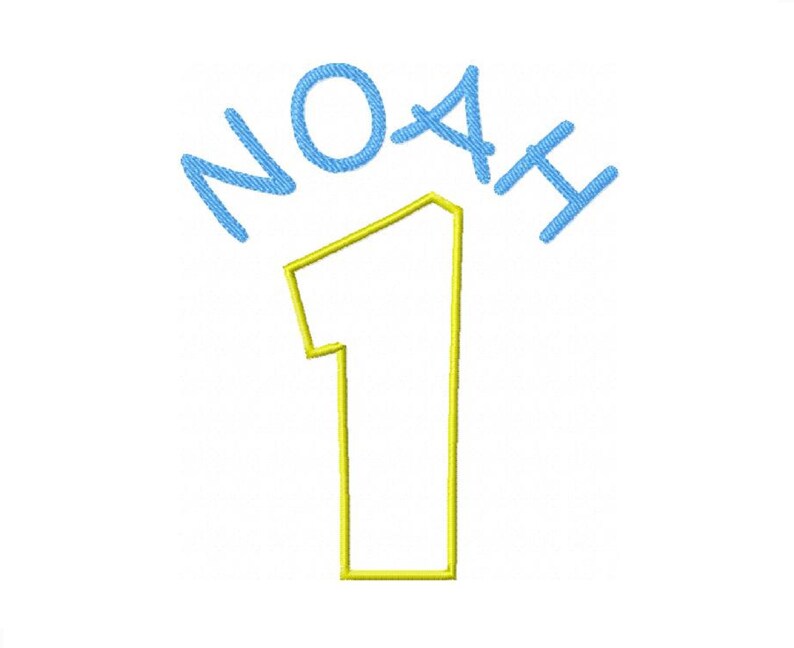 Numbers Applique Machine Embroidery Design Birthday Age | Etsy