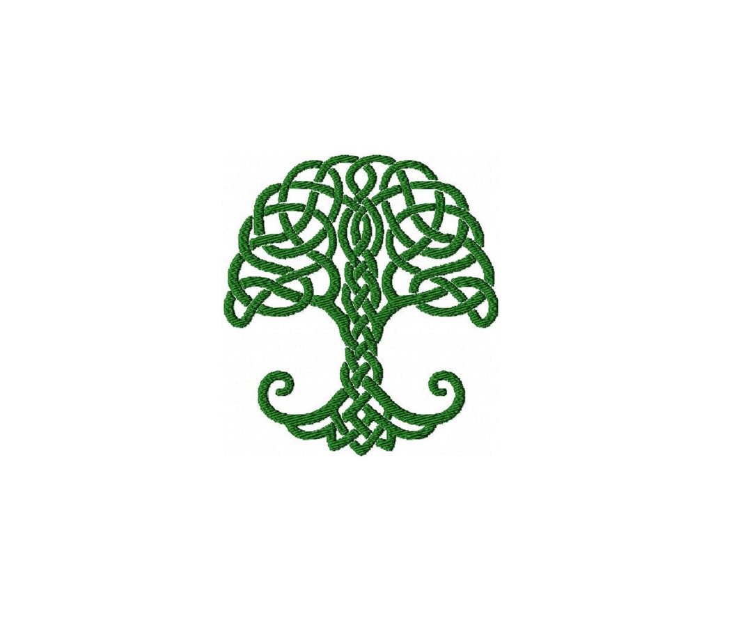 Celtic Tree Machine Embroidery Design, Crann Bethadh Tree of Life ...