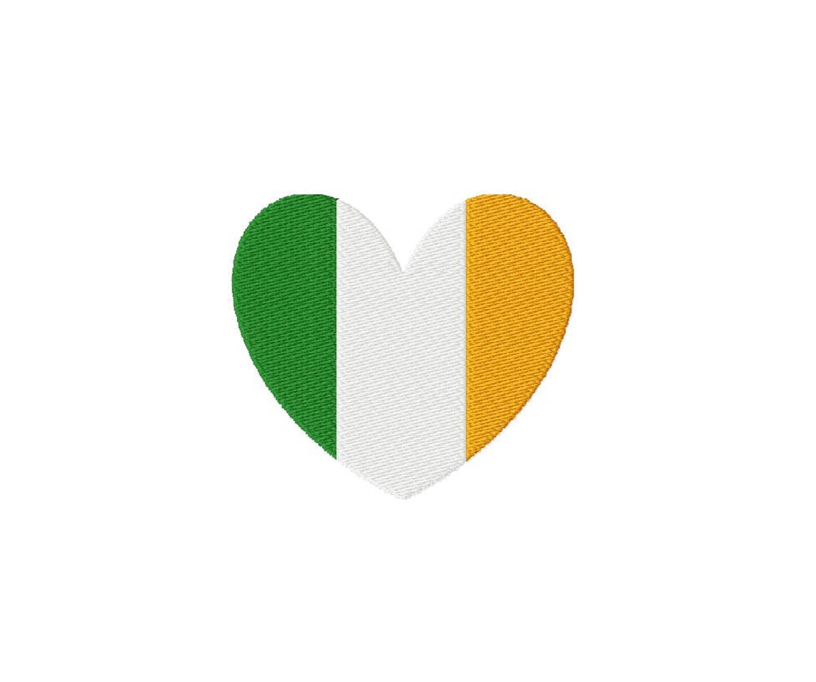 Irish Flag Heart Machine Embroidery Design St. Patricks Day - Etsy