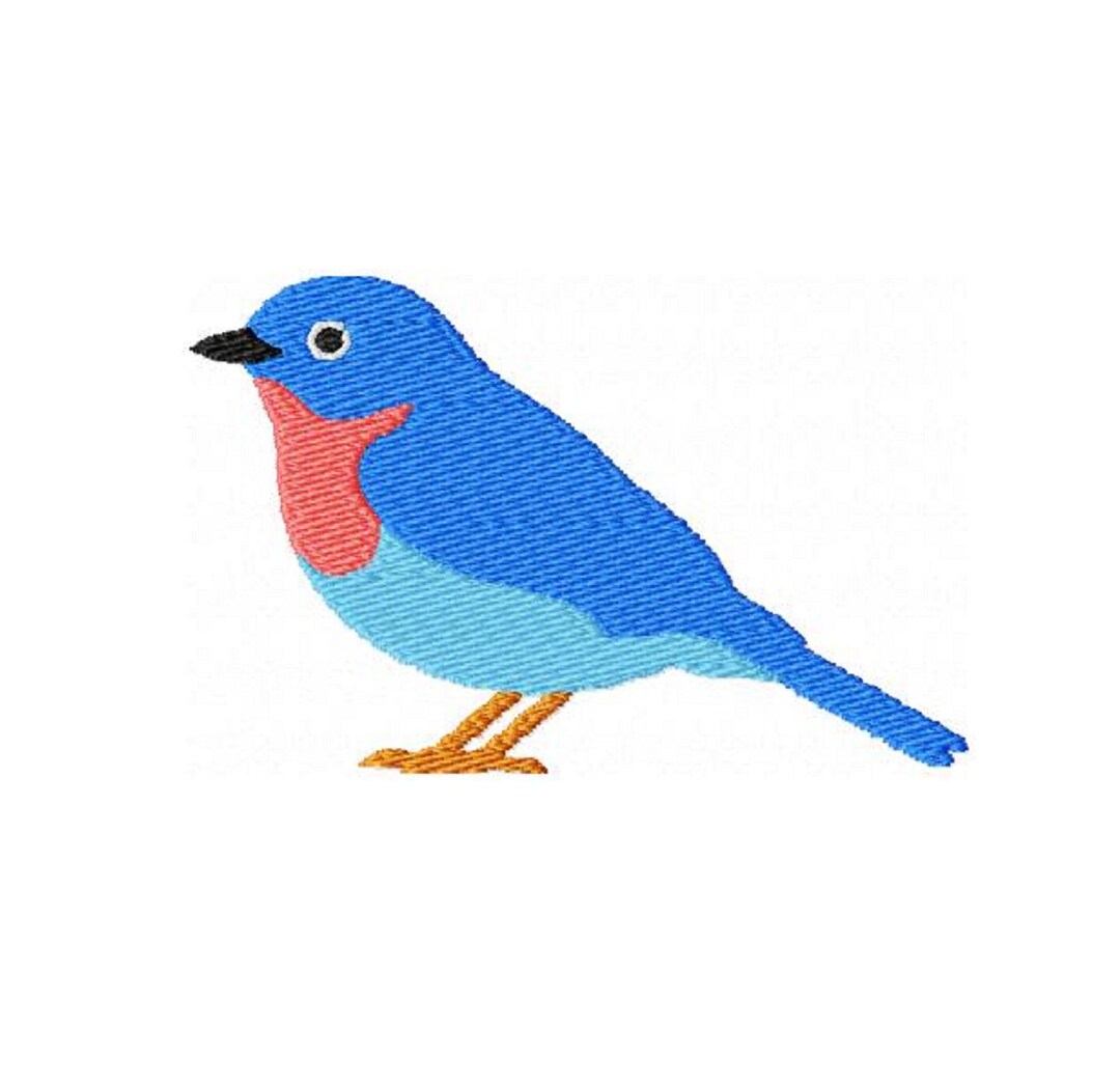 Blue Bird Machine Embroidery Design - Etsy