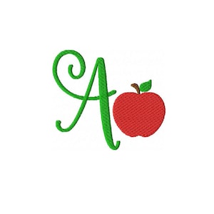 Apple Machine Embroidery Design Back to School Pattern Red Apple Design ...