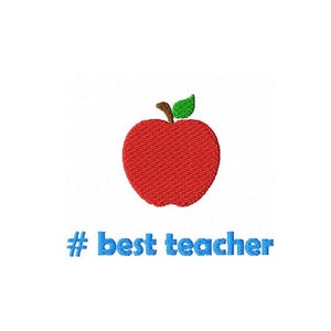 Apple Machine Embroidery Design Back to School Pattern Red Apple Design ...