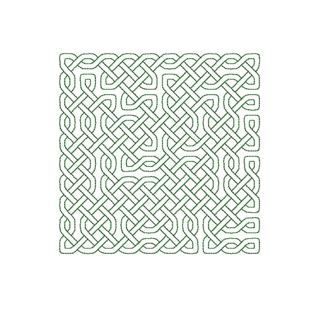Celtic Knot Quilt Block Embroidery Design Celtic Quilt Pattern Square ...