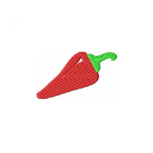 Red Pepper Machine Embroidery Design Red Hot Pepper Pattern Vegetable ...
