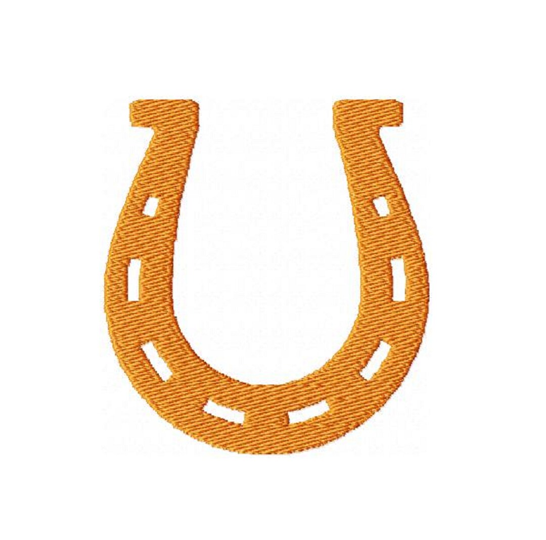 Horse Shoe Machine Embroidery Design Good Luck Horse Shoe Pattern in 3 ...