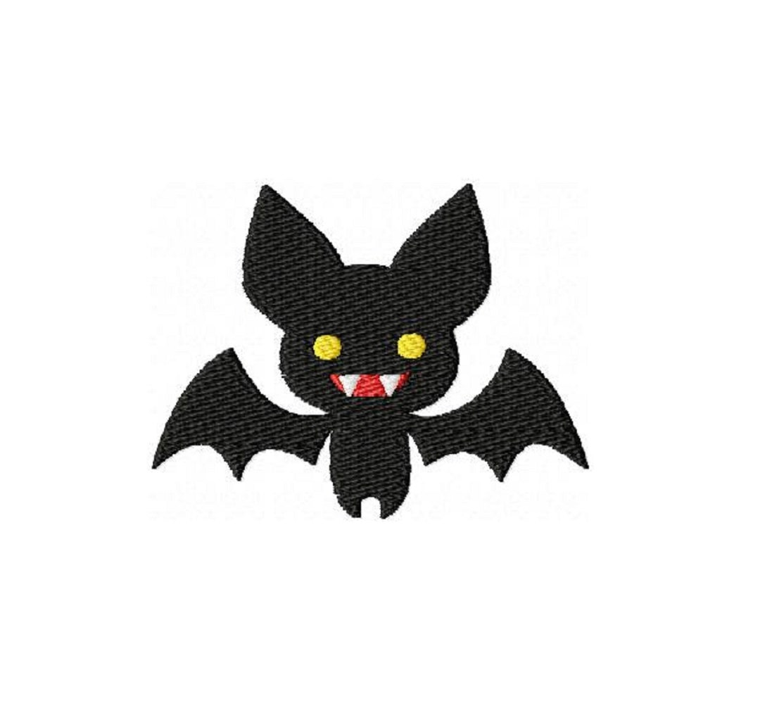 Bat Machine Embroidery Design Halloween Bat Pattern Scary Vampire Bat ...