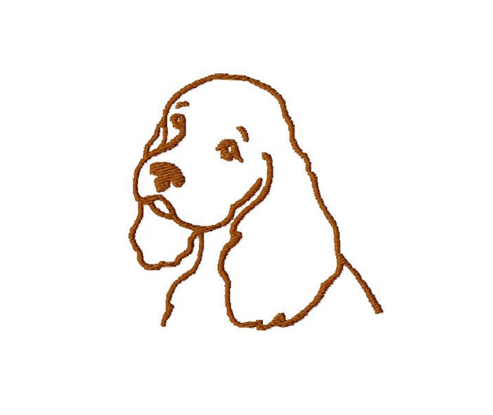 Dog Silhouette Machine Embroidery Design Cocker Spaniel - Etsy