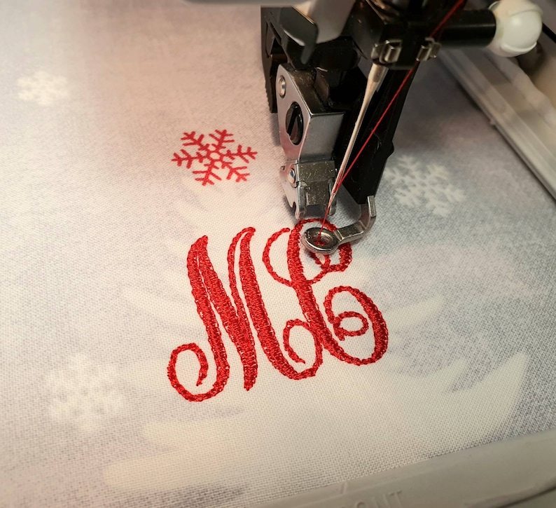 Monogram Script Font Alphabet Embroidery Design Free Custom | Etsy