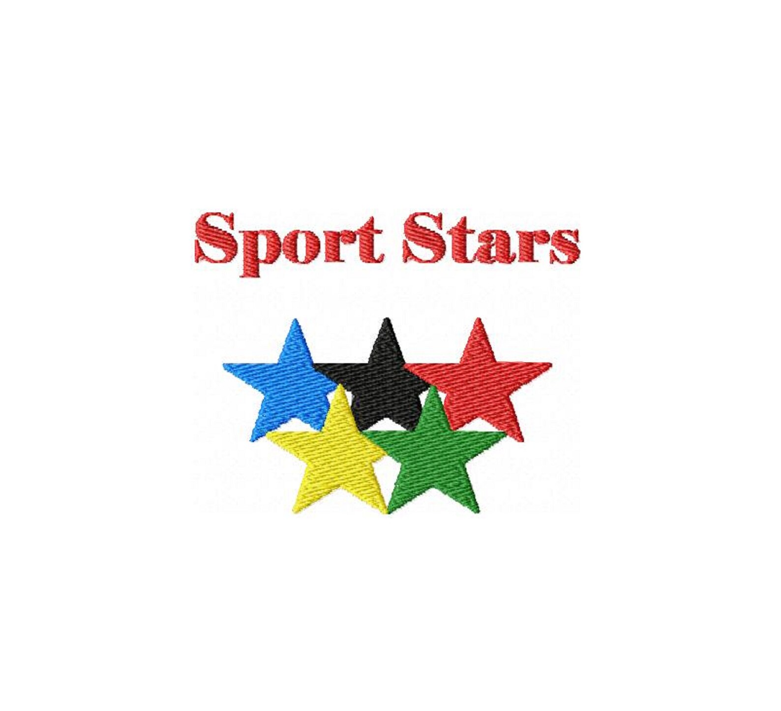 Sport Stars Machine Embroidery Design Sport Pattern 5 Stars Design ...