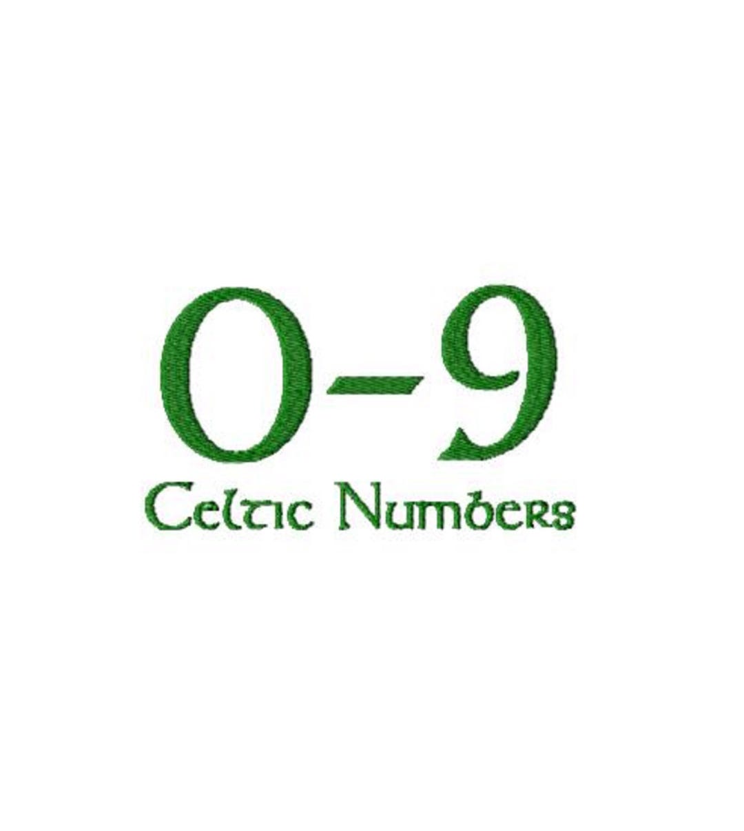 Celtic Numbers 0-9 Font Machine Embroidery Design - Etsy