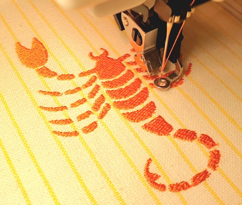 Scorpio Machine Embroidery Design, Zodiac Sign Embroidery Pattern ...