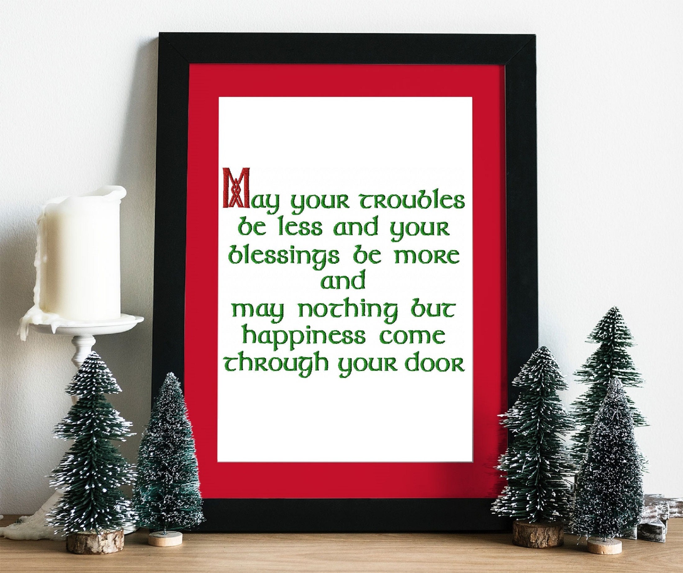 Irish Home Blessing Machine Embroidery Design Irish Blessing Pattern ...