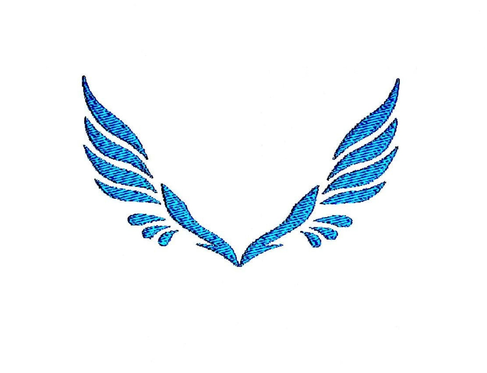 Wings Border Machine Embroidery Design Monogram Frame Design | Etsy