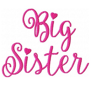 Big Sister Machine Embroidery Design It's a BOY, It's a GIRL New Baby ...