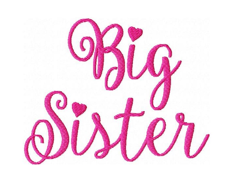Big Sister Machine Embroidery Design It's a BOY, It's a GIRL New Baby ...