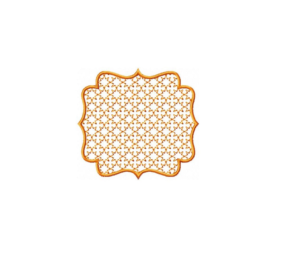 Monogram FRAME Machine Embroidery Design Motif Filled Monogram Border ...