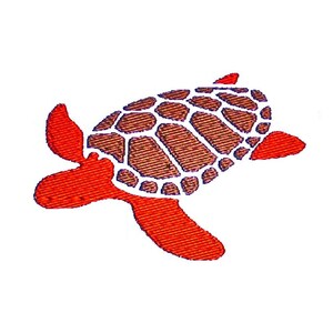 Turtle Machine Embroidery Design Sea Turtle Design in 2 Sizes - Etsy