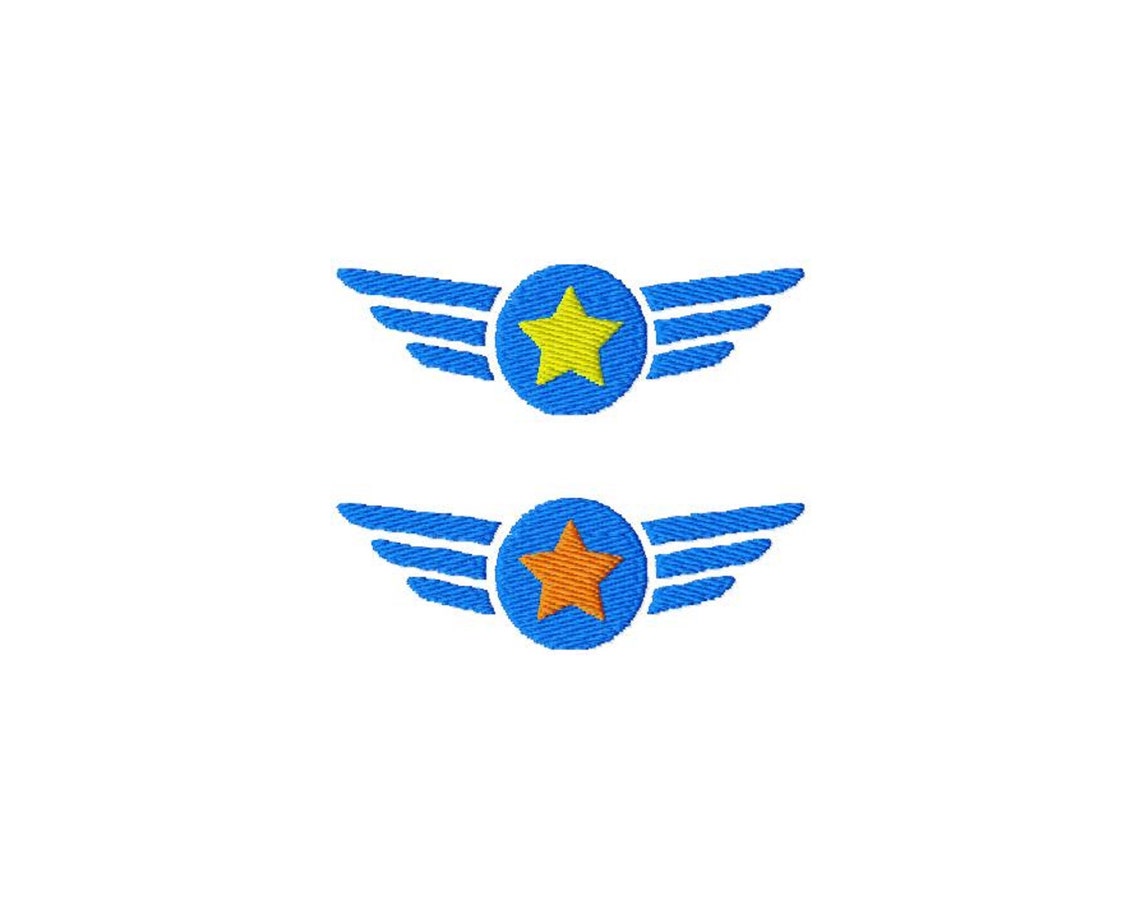 Pilot Wings Machine Embroidery Design Aviation Design | Etsy