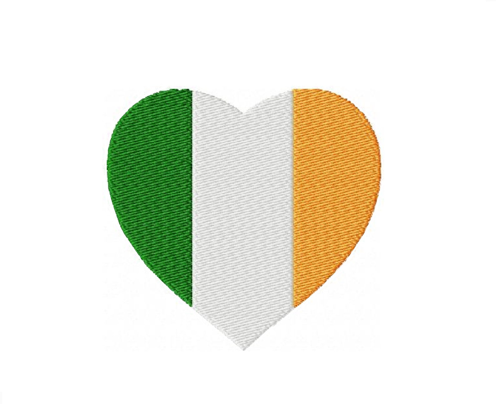 Irish Flag Heart Machine Embroidery Design St Patricks Day Etsy